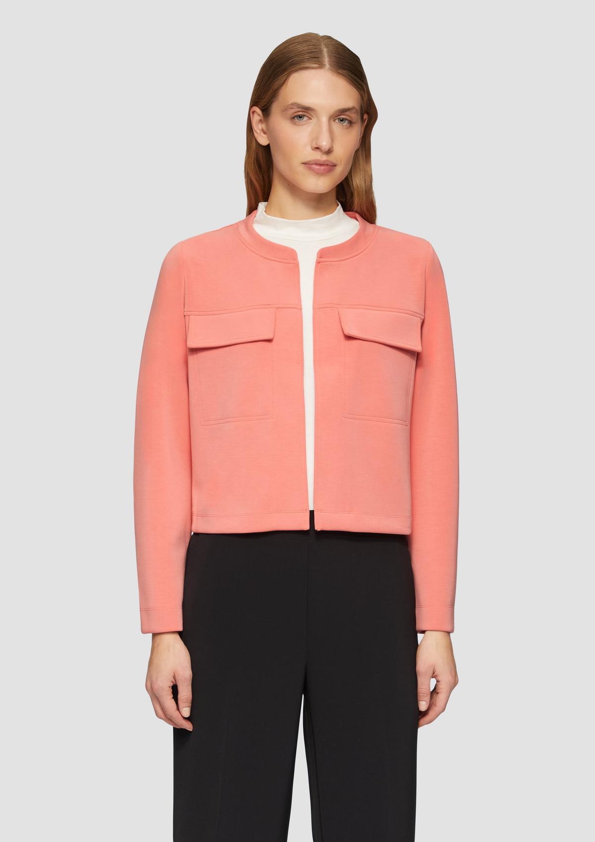 Scuba jacket in a relaxed fit - raspberry | s.Oliver
