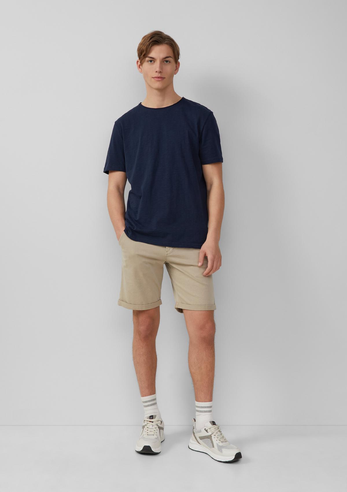 John stretch cotton chino shorts with - beige | s.Oliver