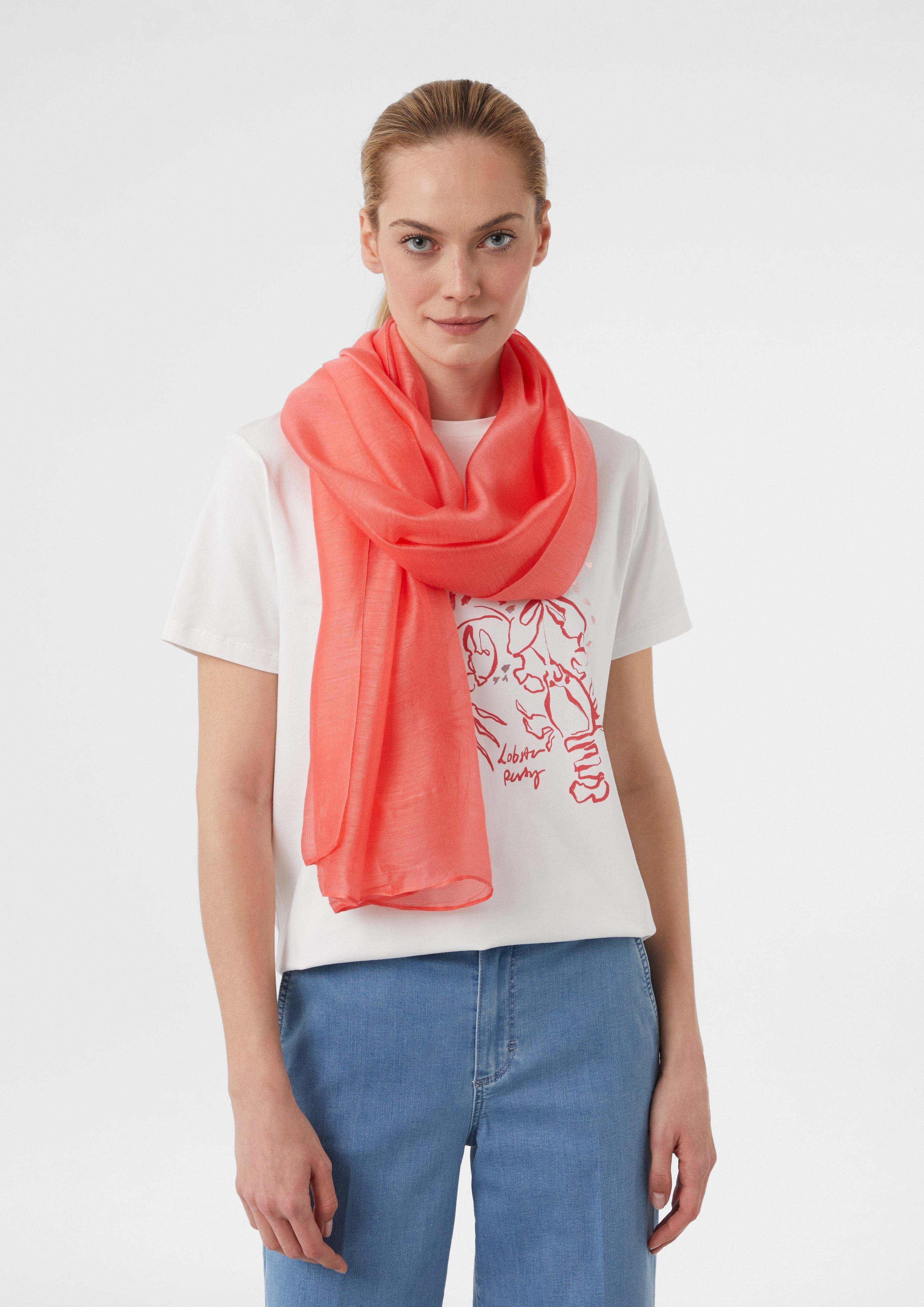 Leichter Schal aus Seidenmix - Pink | Comma