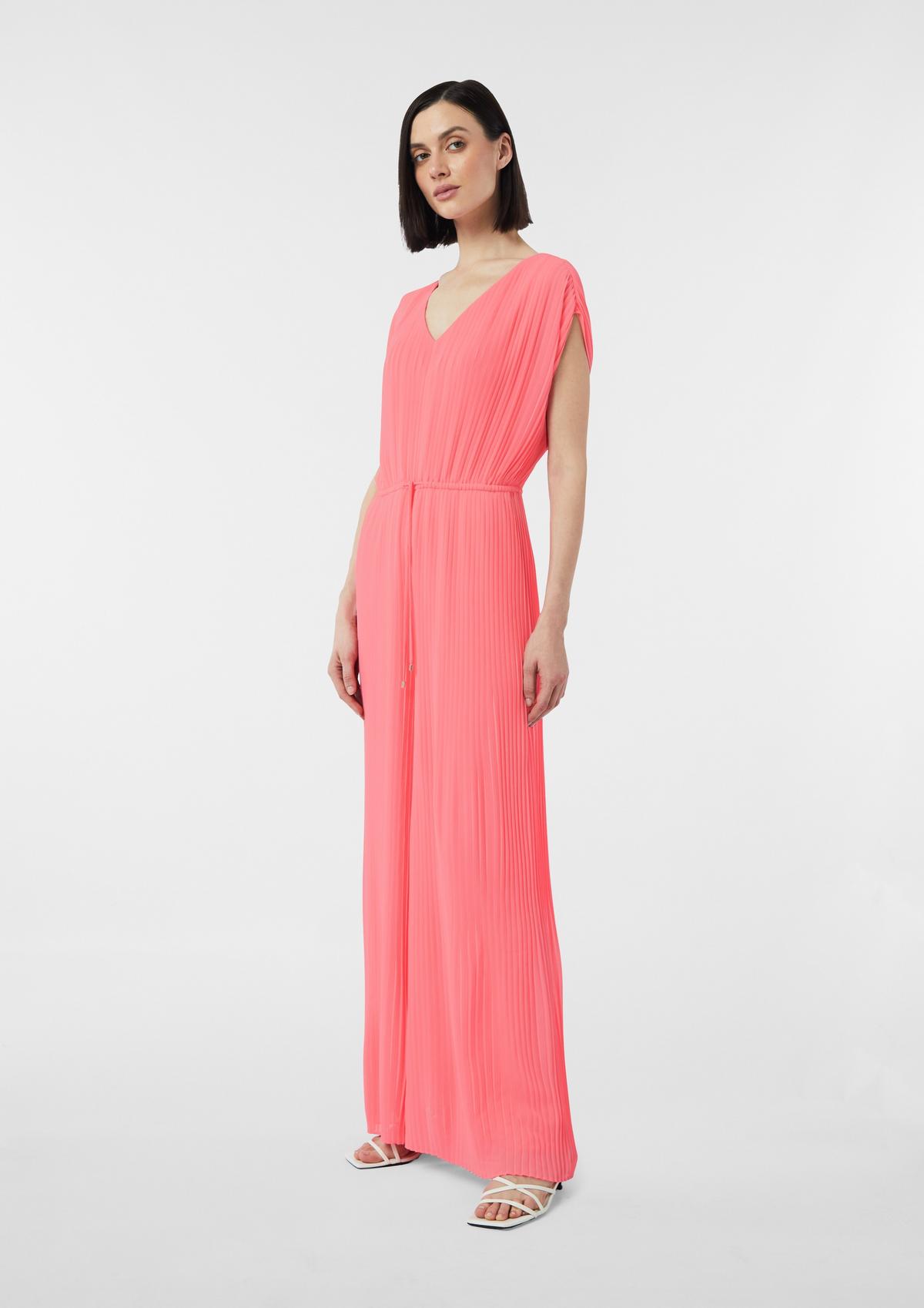 Plissierter Overall mit Bindedetail - pink | Comma