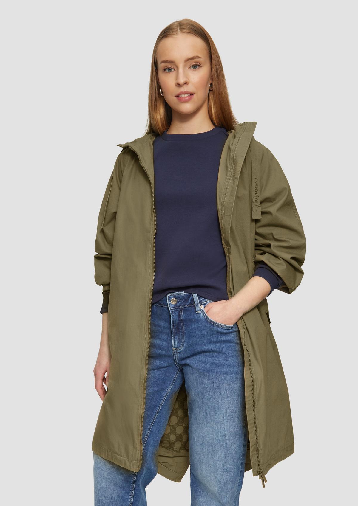 Simple cotton parka - olive | s.Oliver