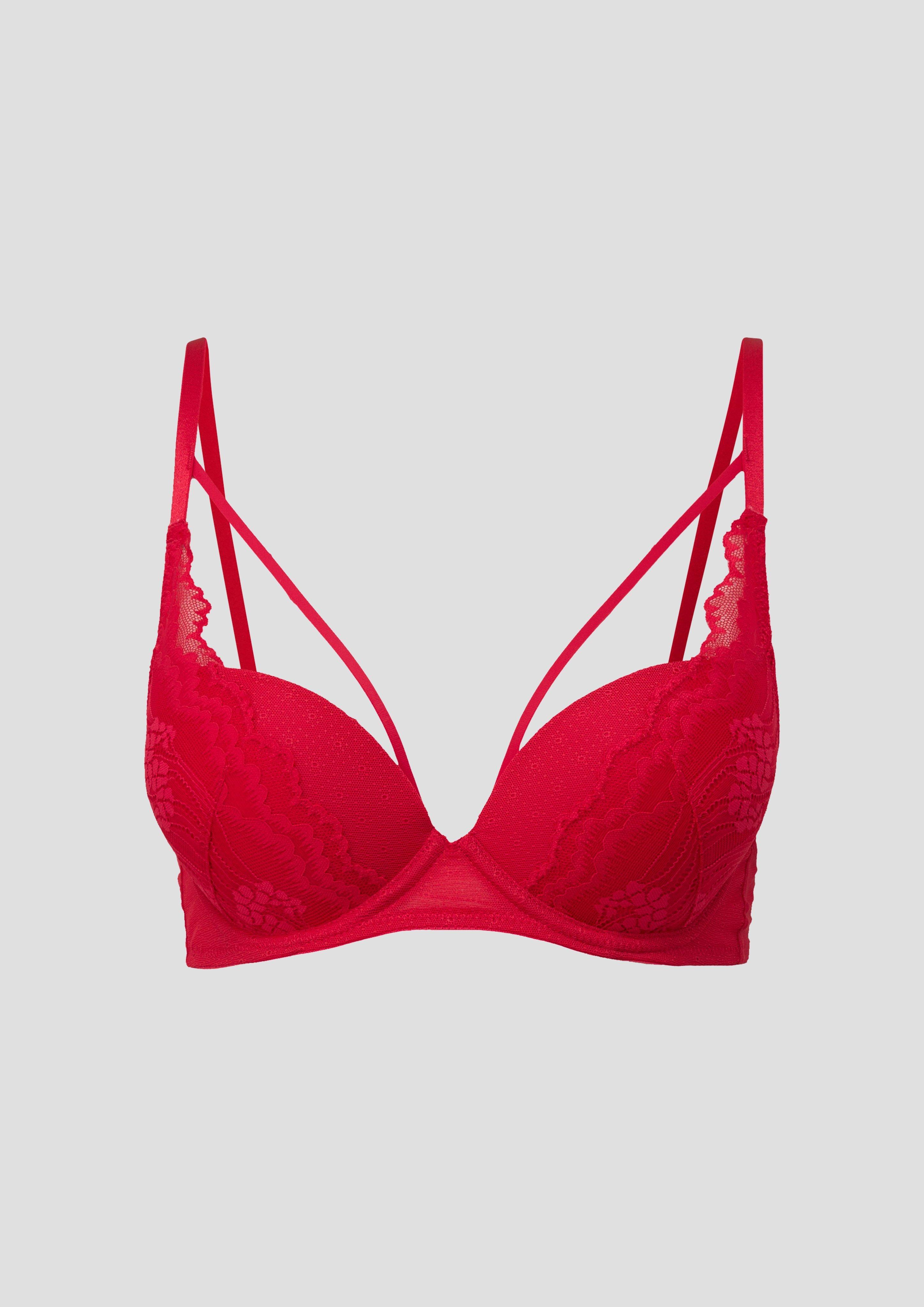 Push-up-BH mit Spitzen-Details - rot | s.Oliver Push-up-BH mit Spitzen-Details - rot | s.Oliver