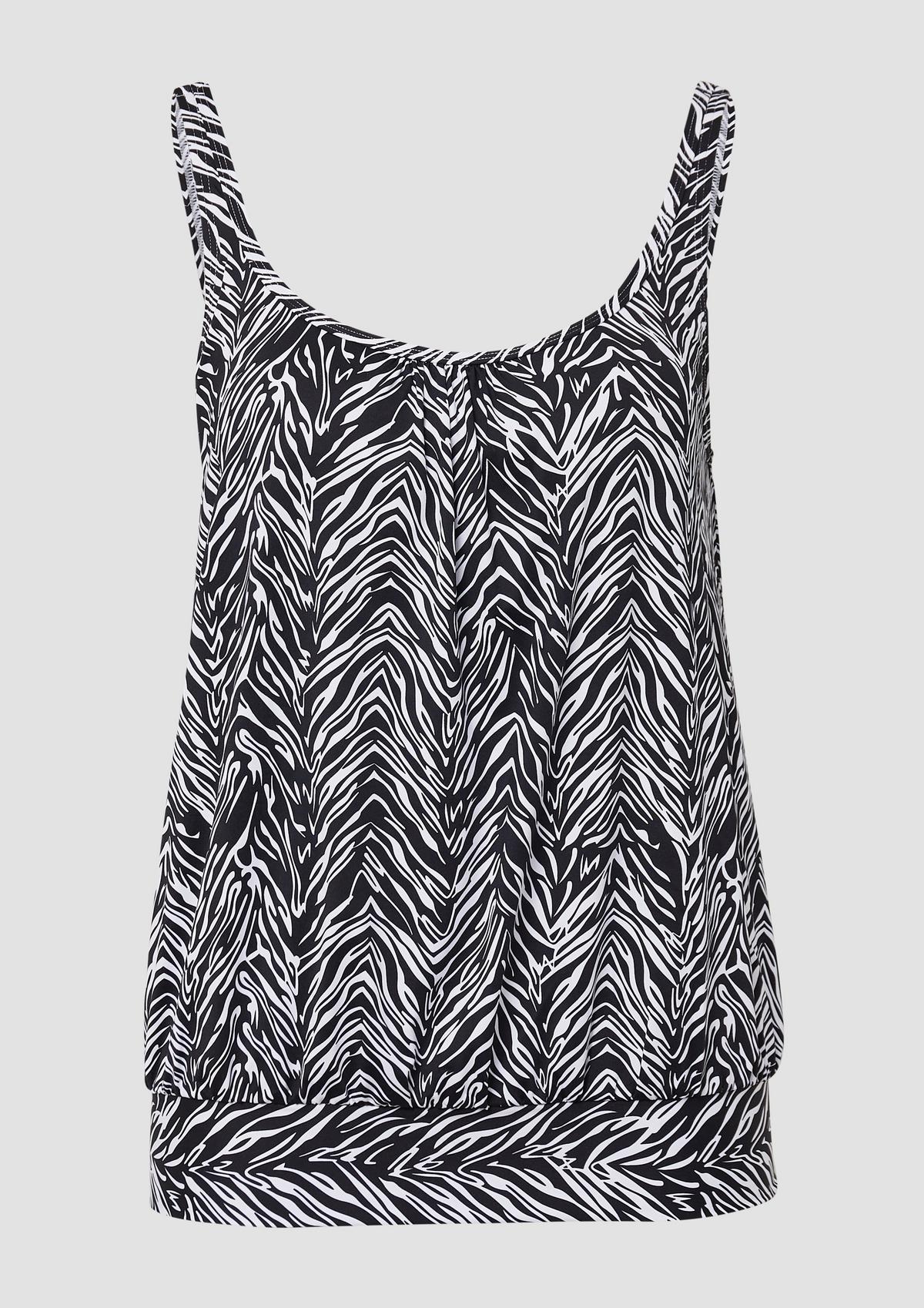 Mix & Match Tankini-Top mit Animal-Muster - schwarz | s.Oliver